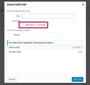 How To Make A Link Open In A New Window in WordPress